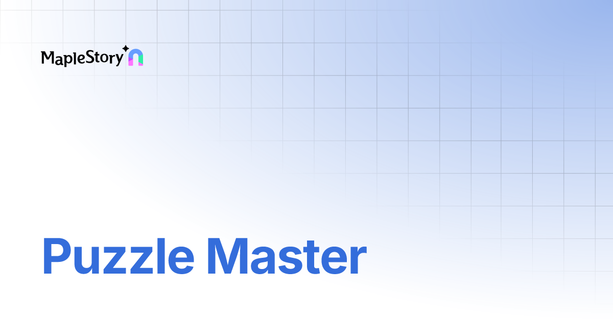 Puzzle Master | MapleStory N