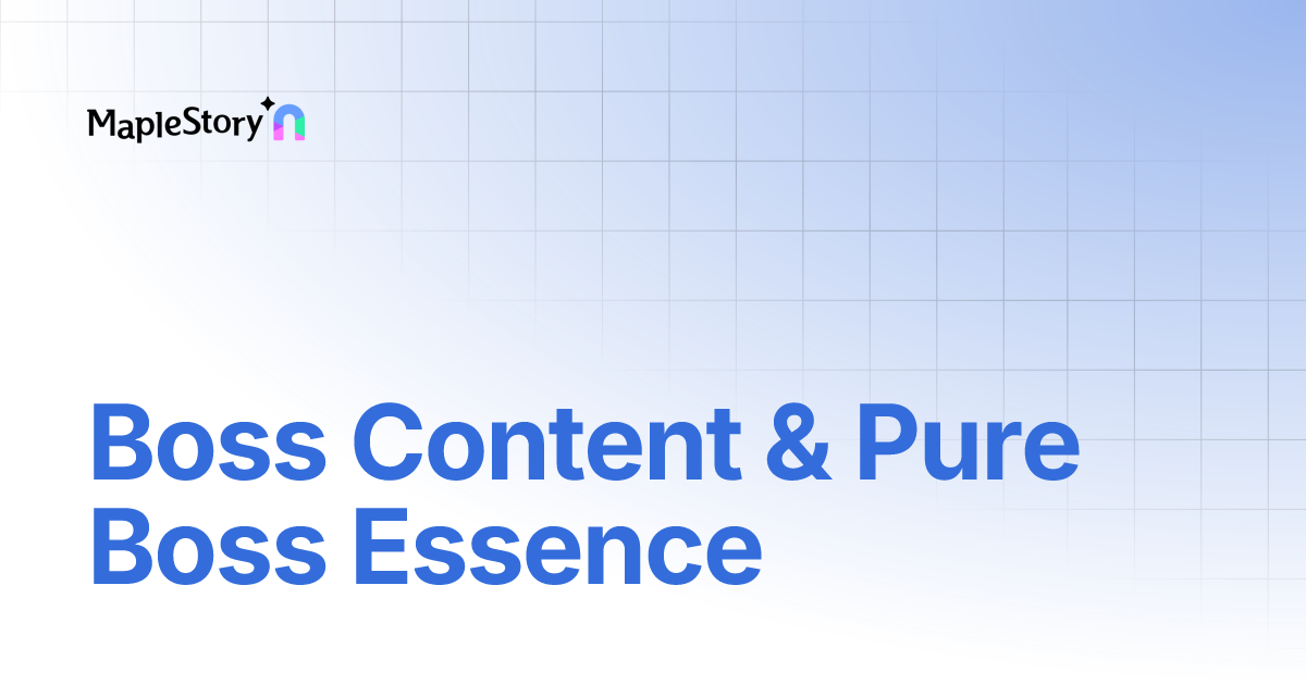 Boss Content | MapleStory N