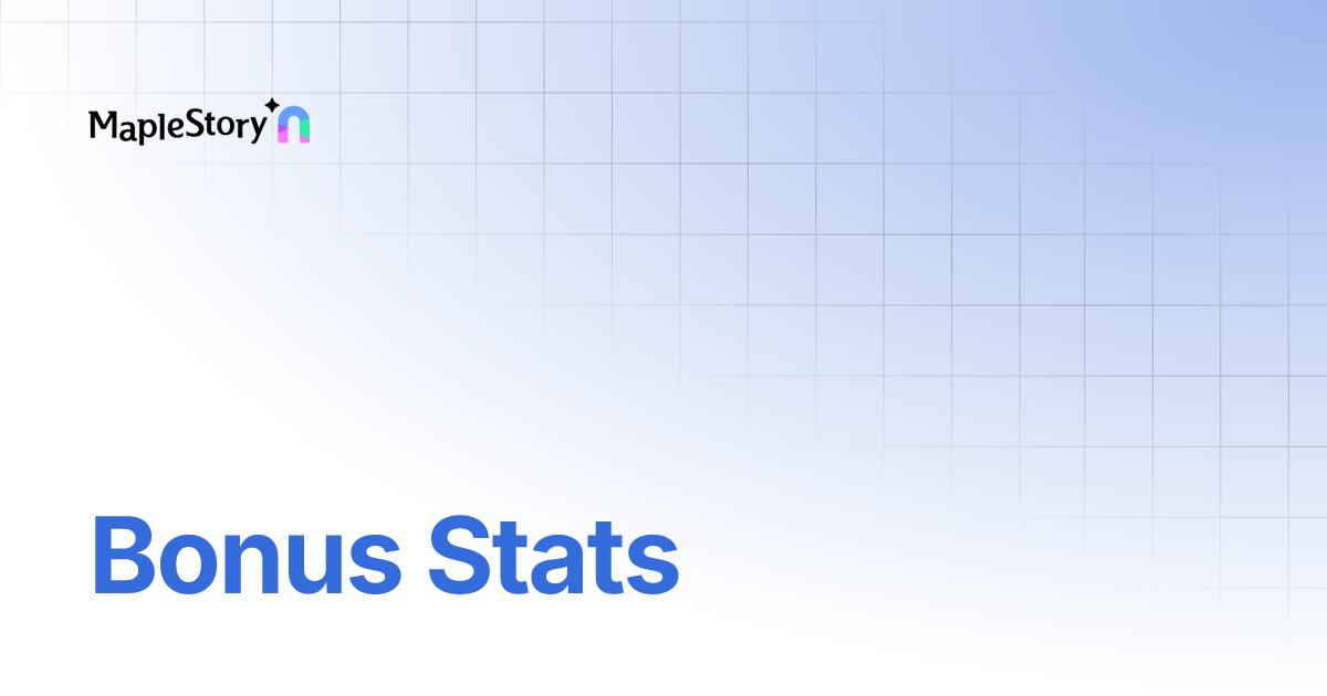 Bonus Stats | MapleStory N